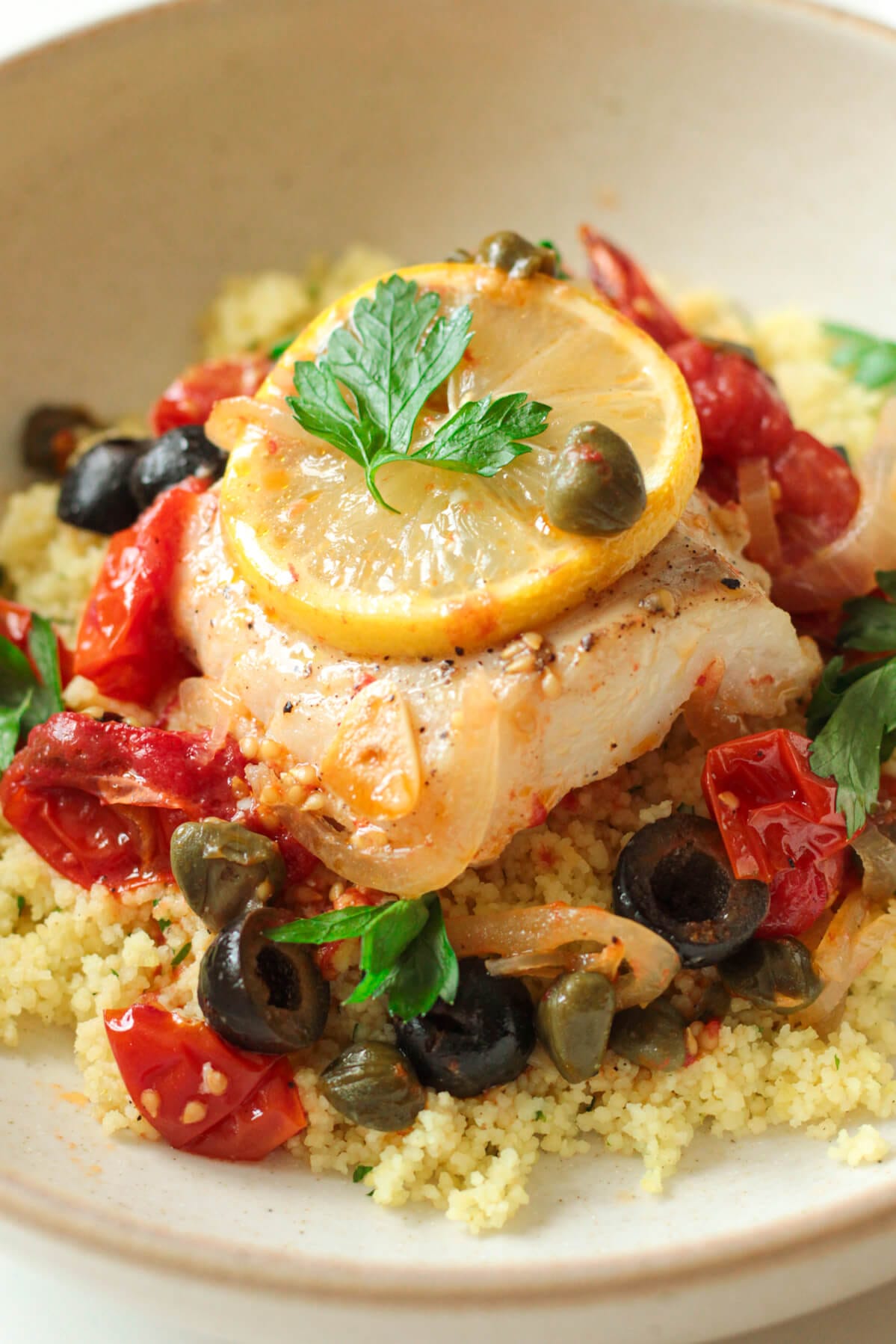 Mediterranean Baked Cod With Cherry Tomatoes And Olives | Good Food ...
